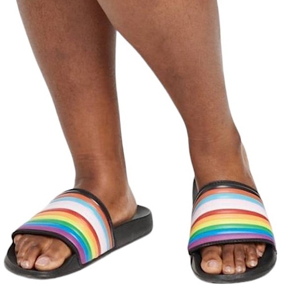 Target | Shoes | Nwt Pride Target Gender Inclusive Rainbow Adult Slide ...